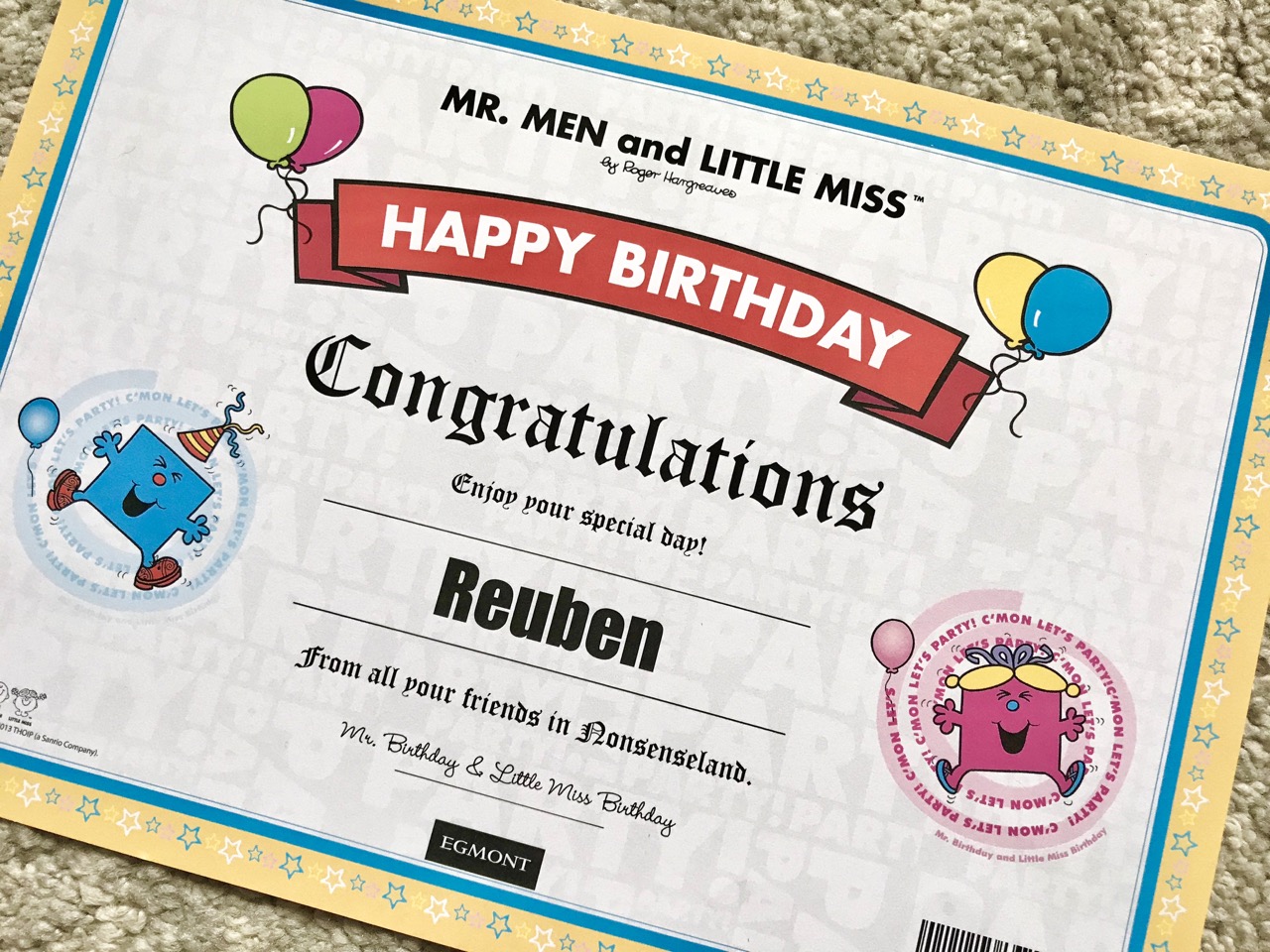 Little Man to Mr Men: A Personalised Mr Men Birthday Book (For Little ...